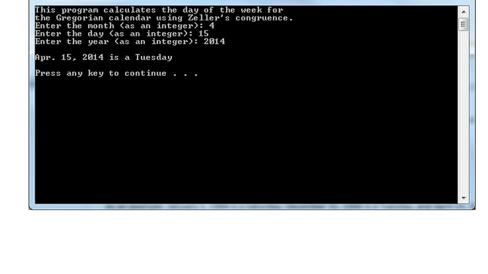 Solved C Write A Function Dayofweek That Returns A