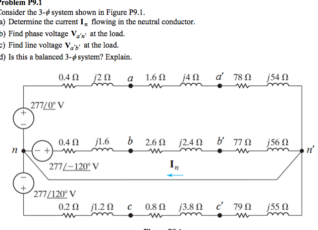 Solved Consider the 3-phi system shown in Figure P9.1. | Chegg.com