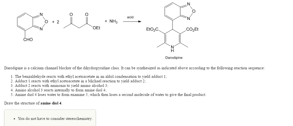 Solved Darodipine is a calcium channel blocker of the | Chegg.com