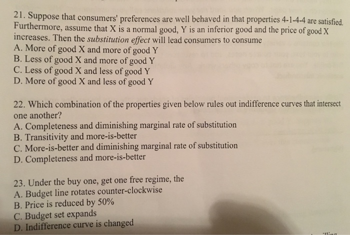 Solved Suppose that consumers' preferences are well behaved | Chegg.com