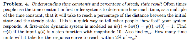 Solved Understanding time constants and percentage of steady | Chegg.com