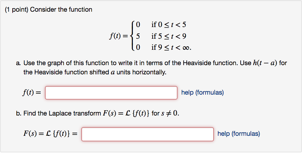 Solved (1 point) Consider the function a. Use the graph of | Chegg.com Solved (1 point) Consider the function a. Use the graph of | Chegg.com