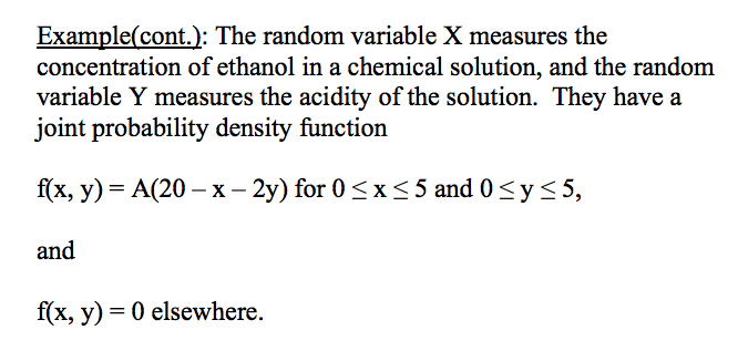 Solved Example cont.): The random variable X measures the | Chegg.com