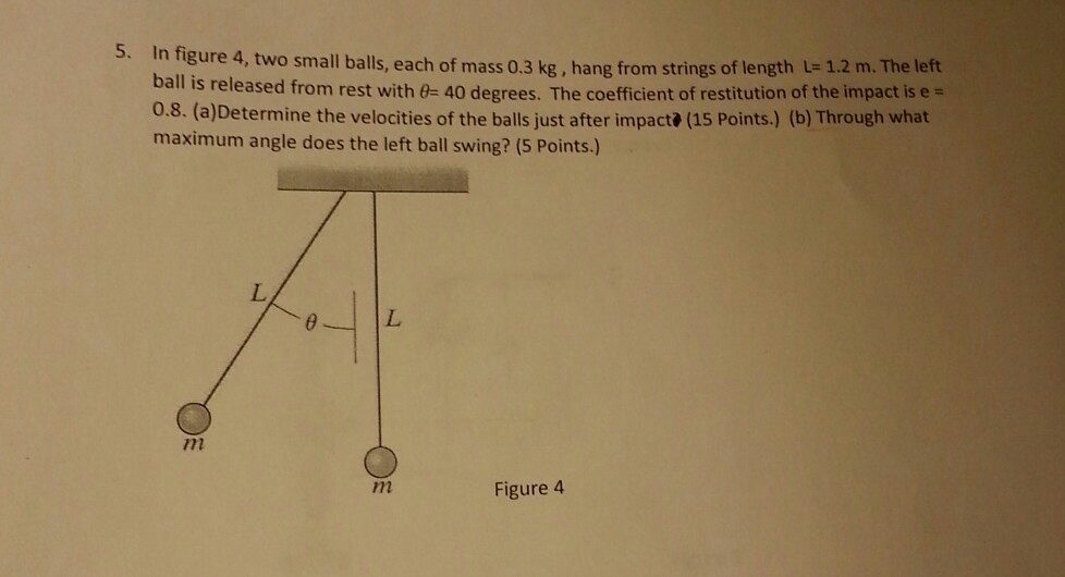 Solved In figure 4, two small balls, each of mass 0.3 kg, | Chegg.com