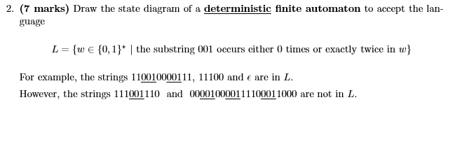 Solved Draw the state diagram of a deterministic finite | Chegg.com