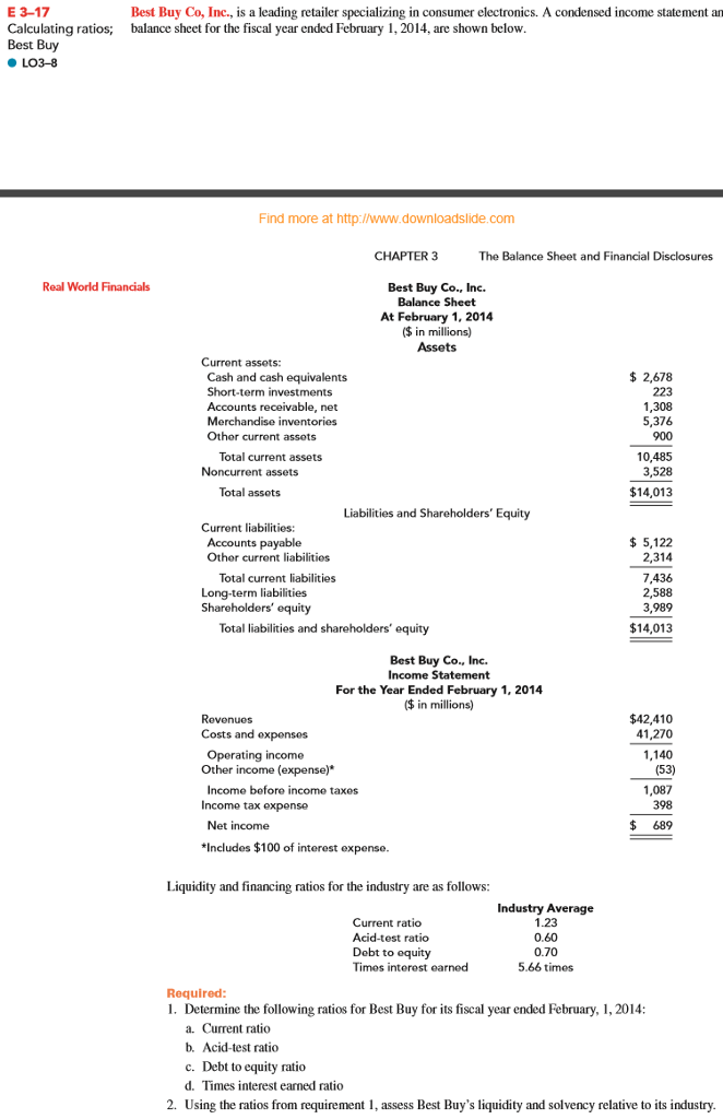 Solved Best Buy Co, Inc., is a leading retailer specializing | Chegg.com