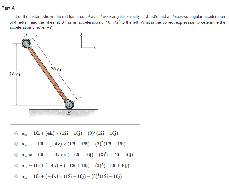 Solved For the instant shown the rod has a counterclockwise | Chegg.com