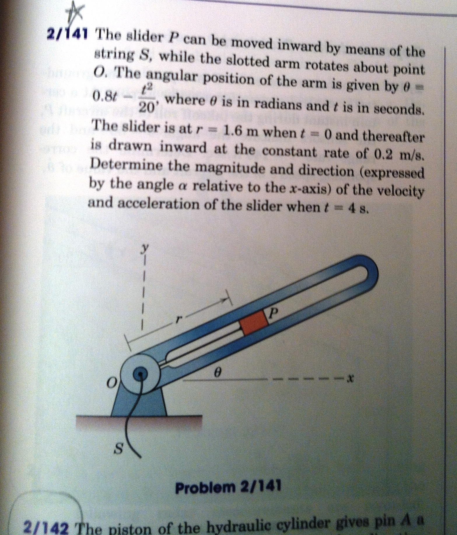Solved The slinder P can be moved inward by means of the | | Chegg.com