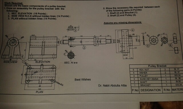 Draw Assembly Drawing Of Photo (all Photos For One... | Chegg.com
