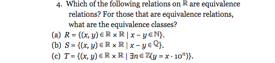 Solved 4. Which of the following relations on R are | Chegg.com