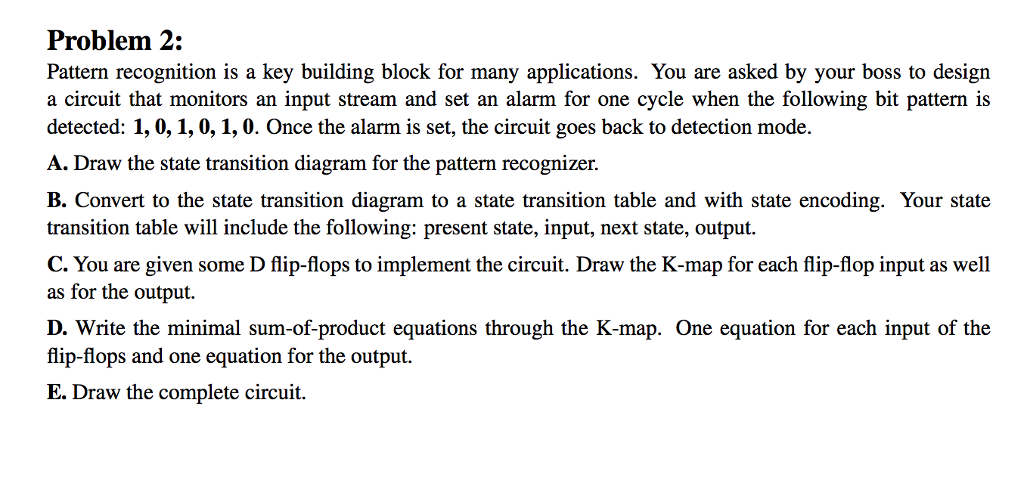 Solved Pattern Recognition Is A Key Building Block For Many Chegg