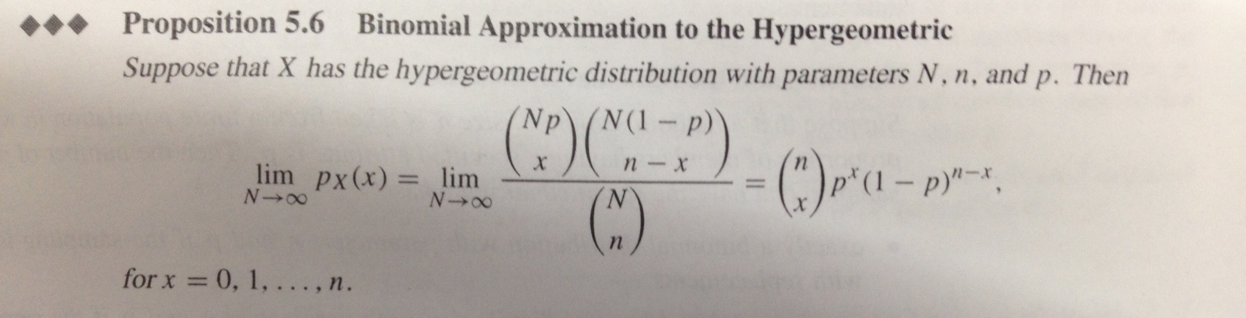 Solved Proposition 5.6 Binomial Approximation to the | Chegg.com