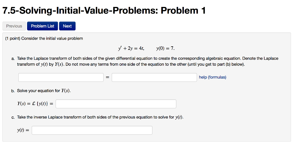 Solved Consider the initial value problem y' + 2y = 4t, | Chegg.com
