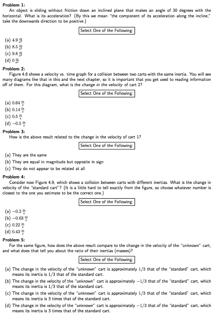 Solved Problem 1: An object is sliding without friction down | Chegg.com