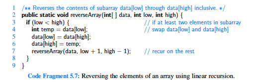 Solved 1 Reverses the contents of subarray datallowl through | Chegg.com