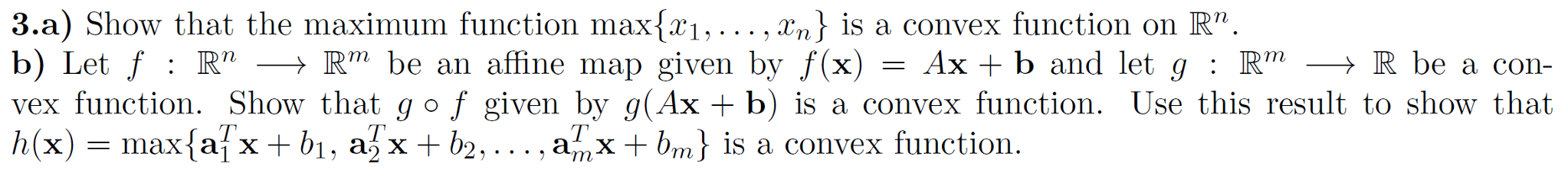 Solved Show that the maximum function max {x_1, ..., x_n} is | Chegg.com