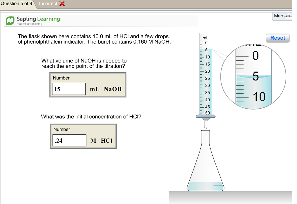 Solved The flask shown here contains 10.0 mL of HCl and a | Chegg.com