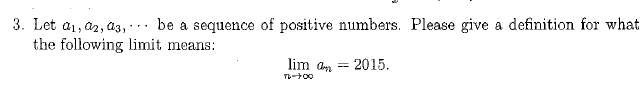 Solved 3. Let a1,a2, a3, be a sequence of positive numbers. | Chegg.com
