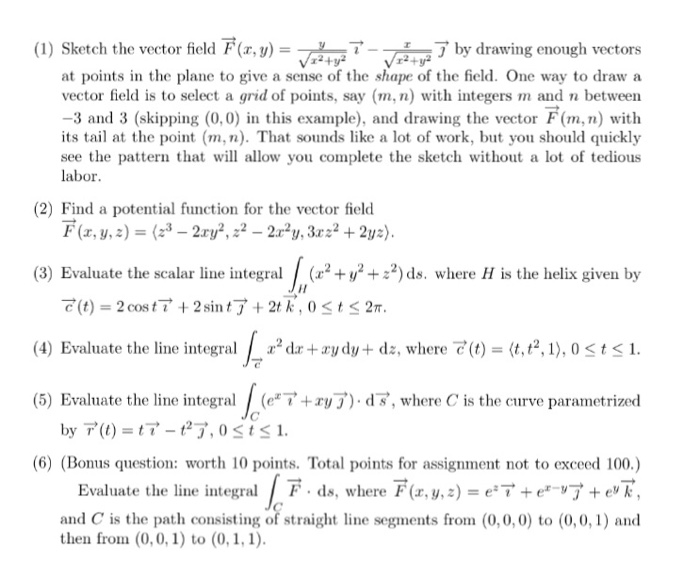 Solved Sketch the vector field F^rightarrow(x, y) = | Chegg.com