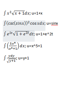Solved Integrals Integral x^2 square root of x+1 dx; u=1+x | Chegg.com