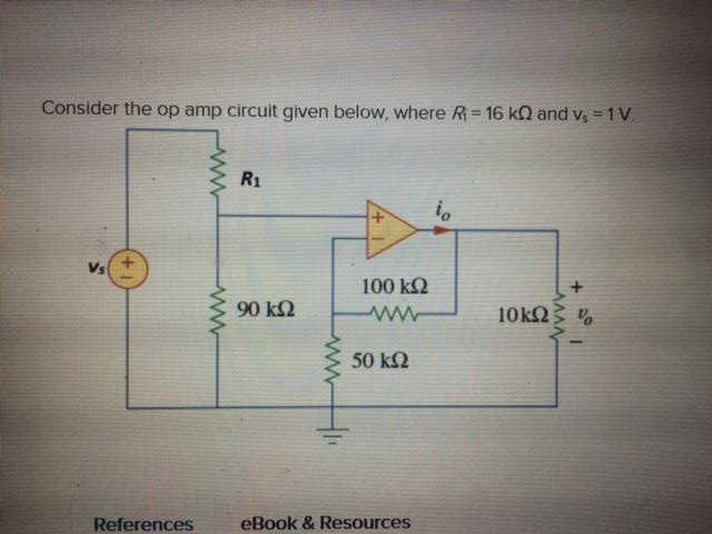 Solved Consider the op amp circuit given below, where夃= 16 | Chegg.com