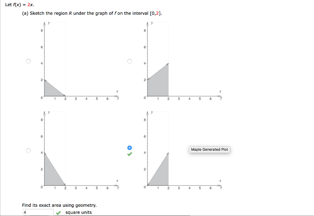 Solved Let (x)-2x. (a) Sketch the region R under the graph | Chegg.com