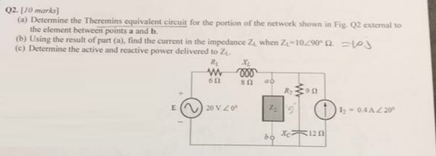 Solved Q2. [ 10 marks] (a) Determine the Theremins | Chegg.com