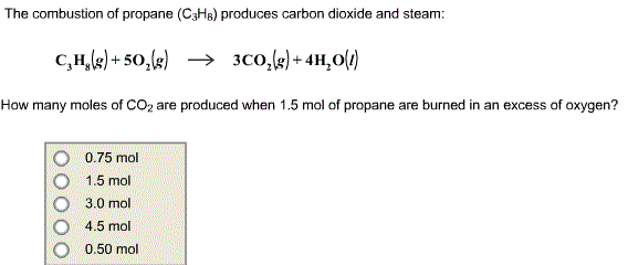 Solved The combustion of propane (C_3H_8) produces carbon | Chegg.com