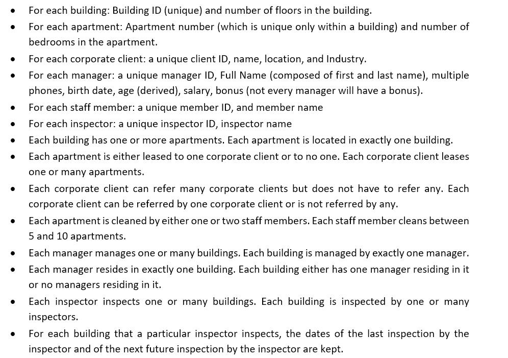 Solved For each building: Building ID (unique) and number of | Chegg.com