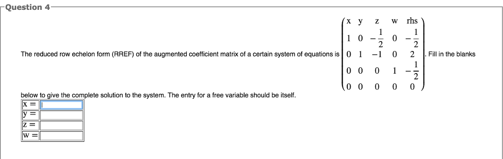 Solved The reduced row echelon form (RREF) of the augmented | Chegg.com