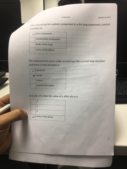 Solved After executing the update component in a for loop | Chegg.com