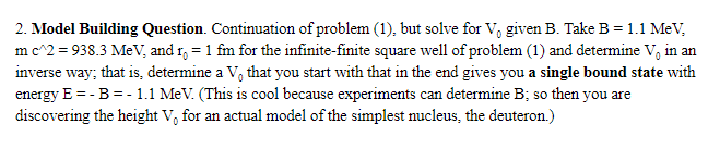 Solved 2. Model Building Question. Continuation of problem | Chegg.com