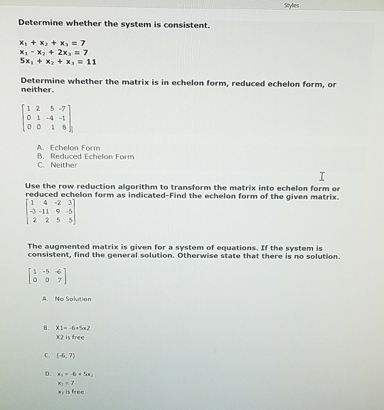 Solved Determine whether the system is consistent. x_1 + | Chegg.com Solved Determine whether the system is consistent. x_1 + | Chegg.com