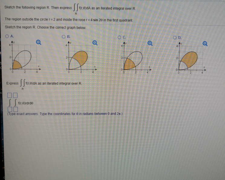 Solved Sketch the following region R. Then express J J | Chegg.com