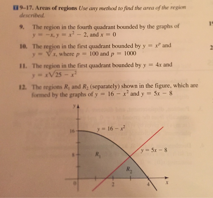 Solved Areas of regions Use any method to find the urea of | Chegg.com