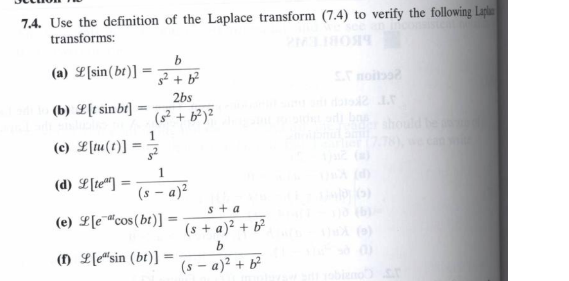 Use the definition of the Laplace transform (7.4) to | Chegg.com