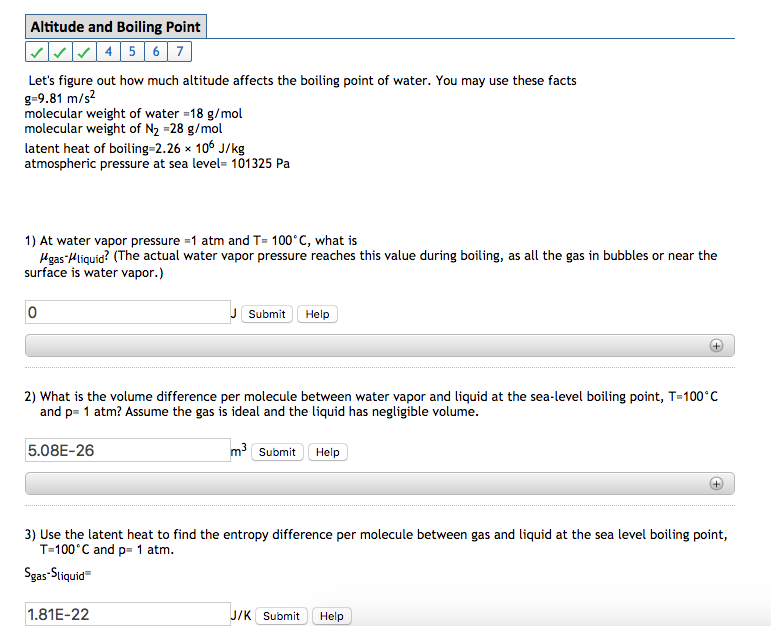Altitude and Boiling Point Let's figure out how much | Chegg.com
