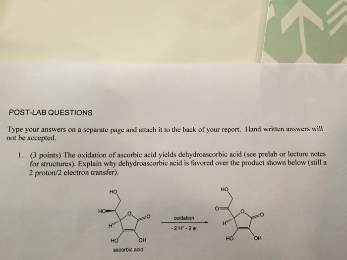 Solved POST-LAB QUESTIONS Type your answers on a separate | Chegg.com