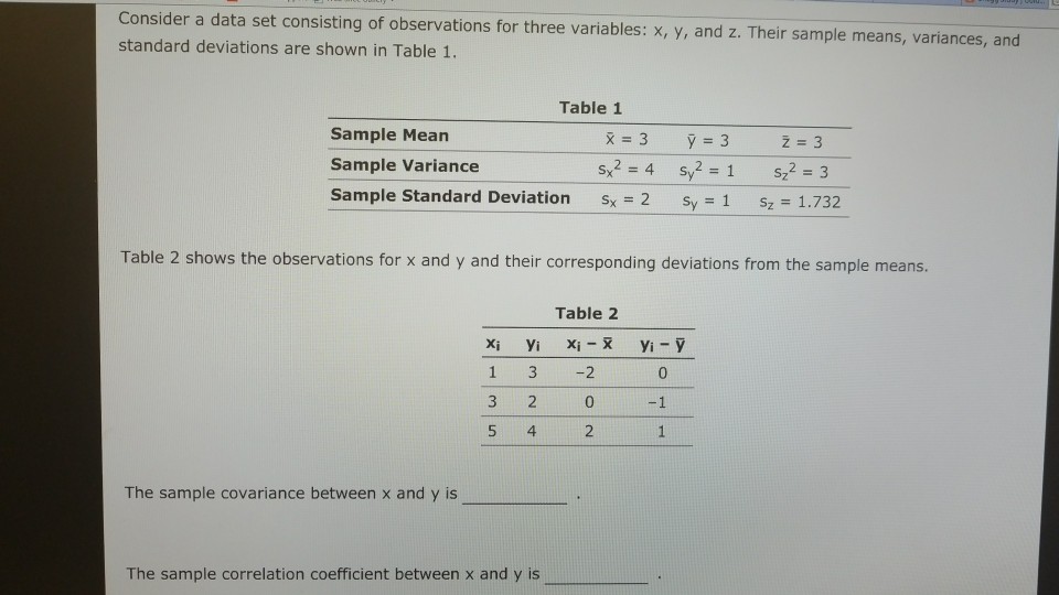 Solved Consider a data set consisting of observations for | Chegg.com