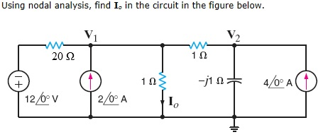 Solved Using nodal analysis, find I0 in the circuit in the | Chegg.com