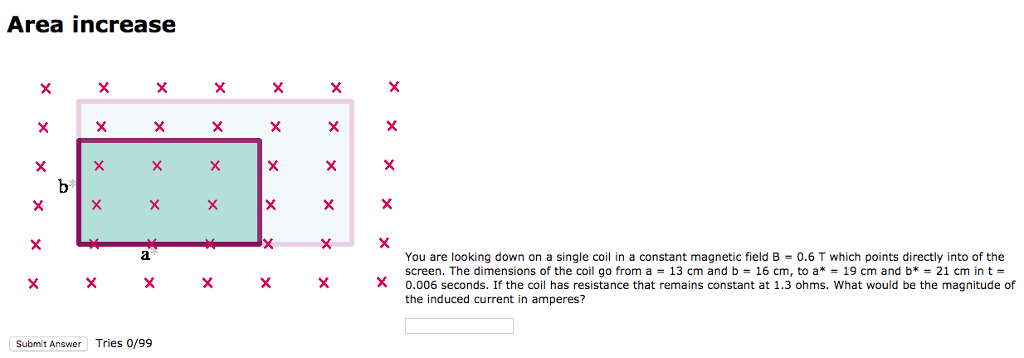 Solved Area increase You are looking down on a single coil | Chegg.com
