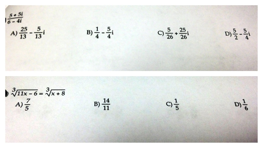 Solved 5+5i/6-4i | Chegg.com