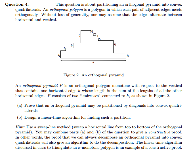 This question is about partitioning an orthogonal | Chegg.com