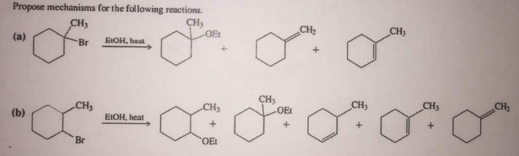 Solved Propose mechanisms for the following reactions. CH3 | Chegg.com