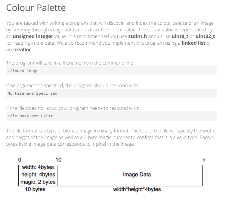 Solved Colour Palette You Are Tasked With Writing A Program