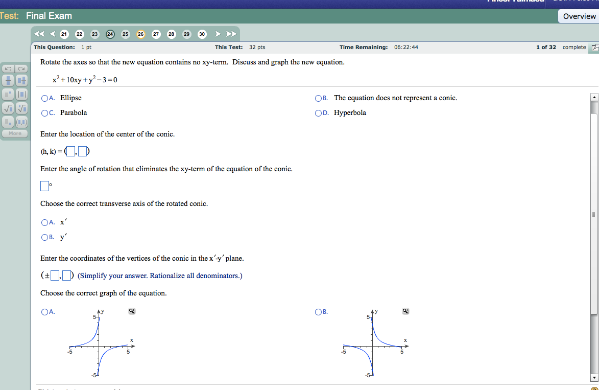 Solved Rotate the axes so that the new equation contains no | Chegg.com Solved Rotate the axes so that the new equation contains no | Chegg.com