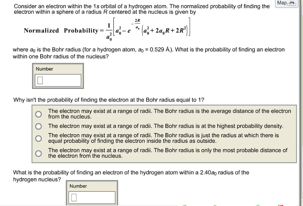 Solved Consider An Electron Within The 1s Orbital Of A