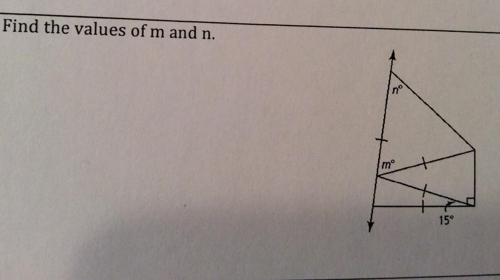 Solved Find the values of m and n. | Chegg.com