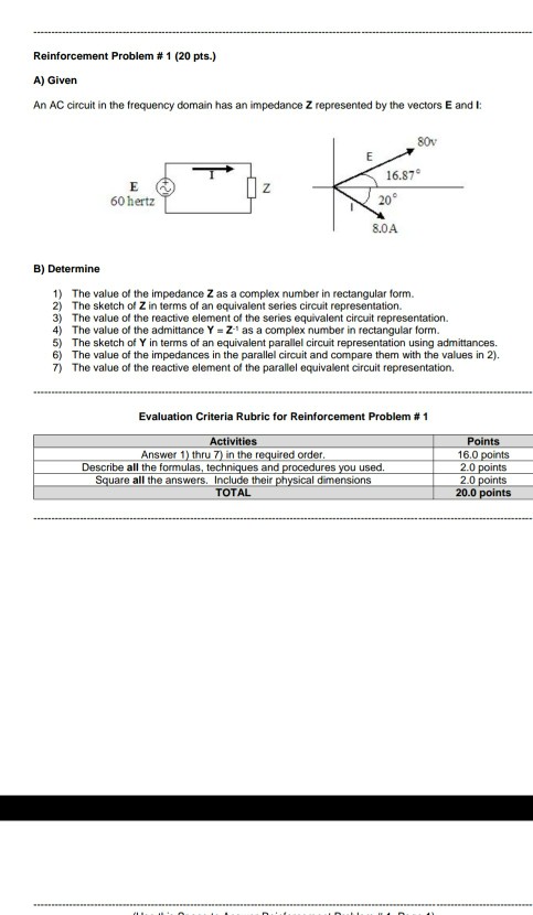Solved Reinforcement Problem # 1 (20 pts.) A) Given An AC | Chegg.com