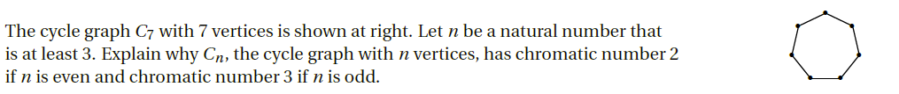 Solved The cycle graph C7 with 7 vertices is shown at right. | Chegg.com